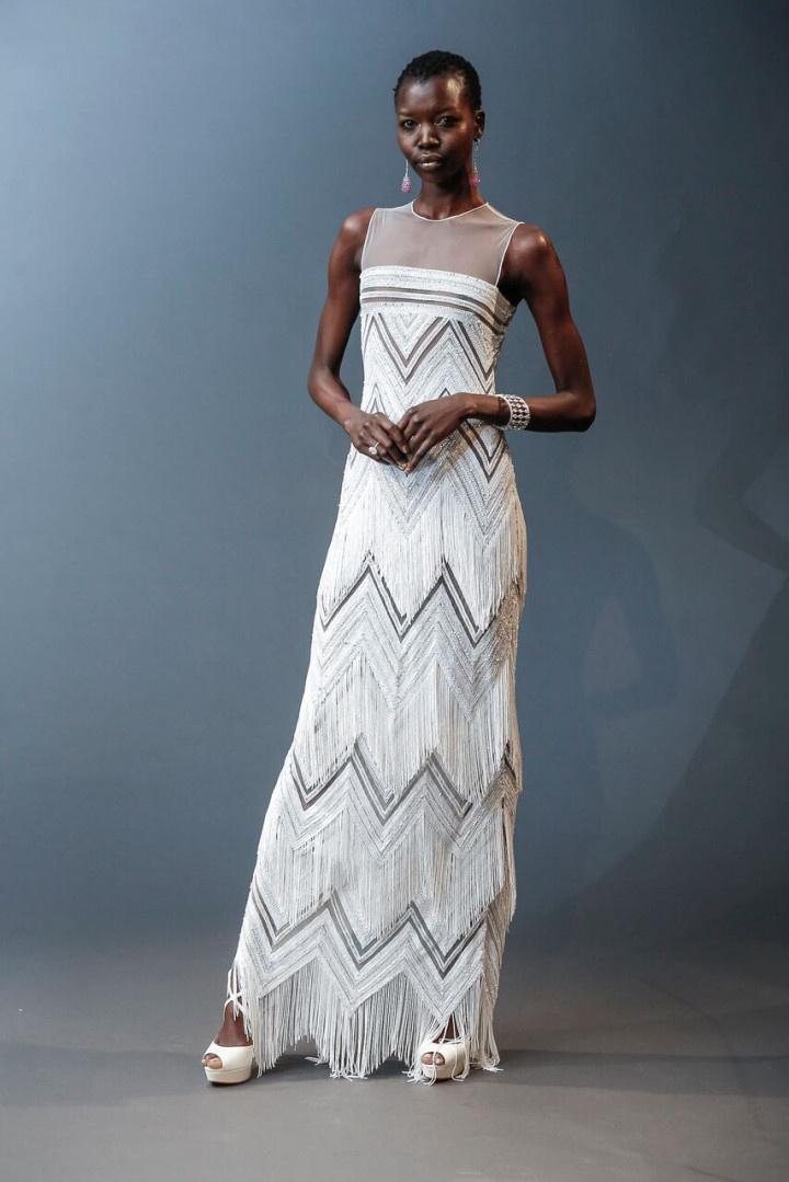8 Modern Wedding Dresses Full of Geometric Details and Patterns