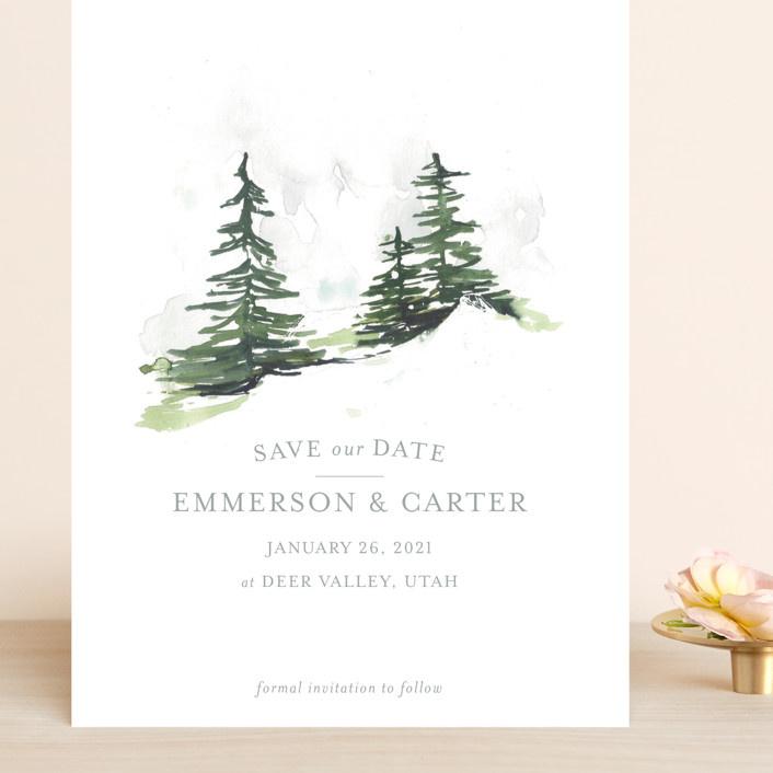 21 Winter Save the Dates Perfect for Your Snowy Celebration