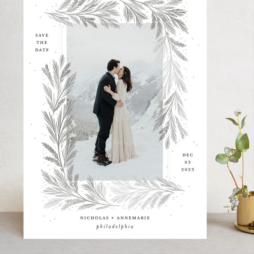 21 Winter Save the Dates Perfect for Your Snowy Celebration - WeddingWire