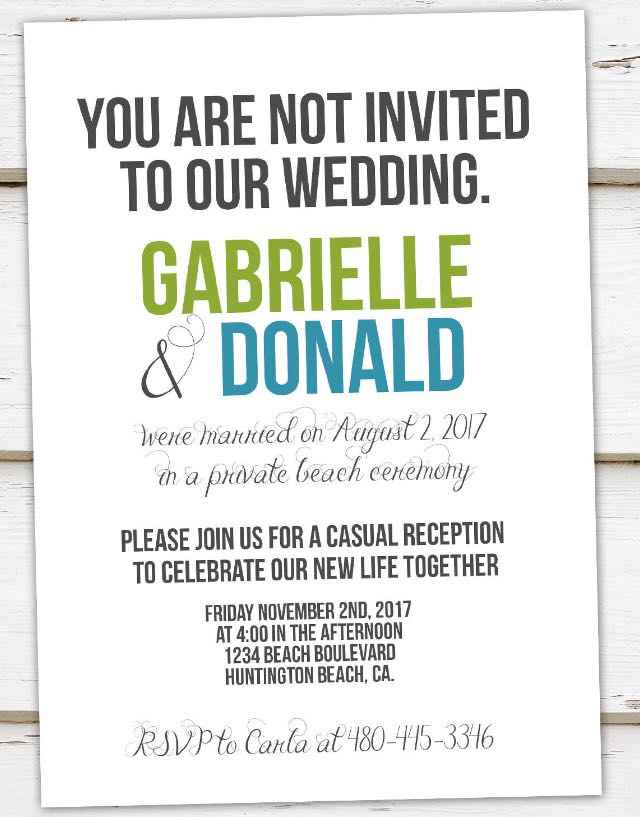 Informal Wedding Reception Invitation Wording Informal Wedding Reception Invitation Wording